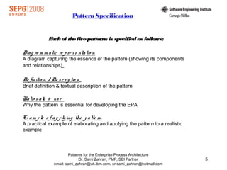 Patterns for the Enterprise Process Architecture | PPT