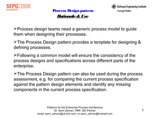 Patterns for the Enterprise Process Architecture | PPT