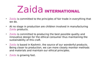 Zaida international presentation | PDF