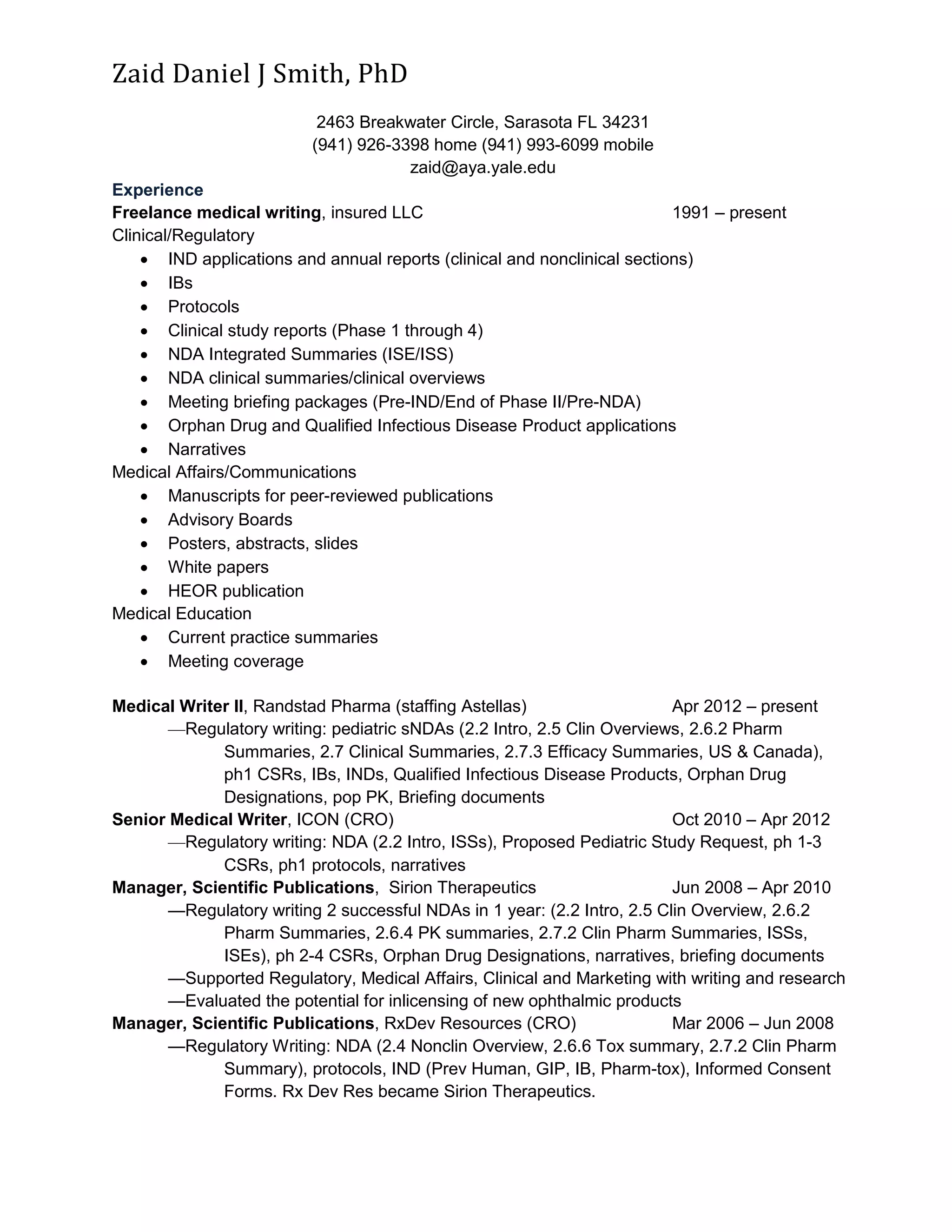 Zaid Daniel Smith resume | PDF