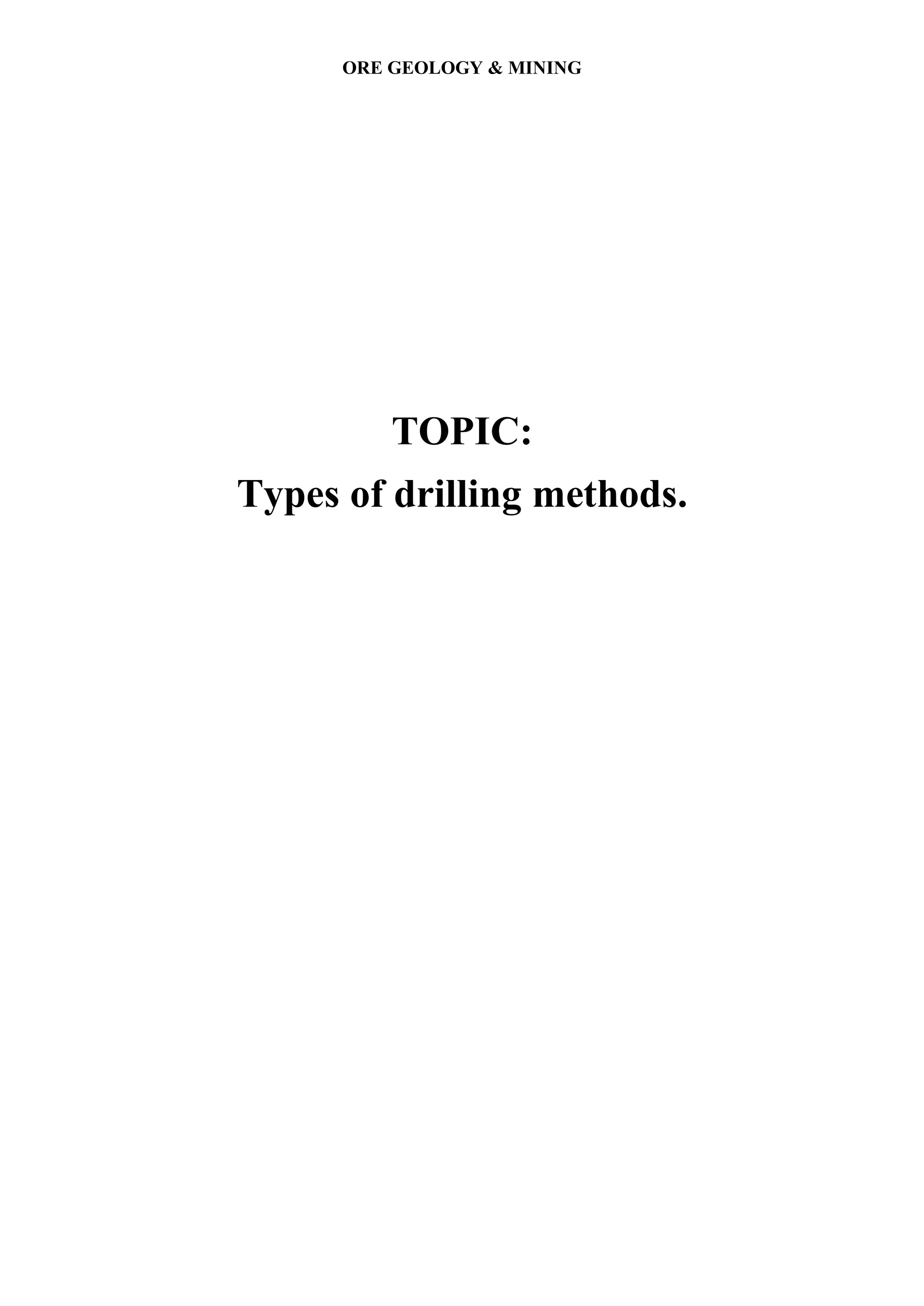 Types of Drilling | PDF