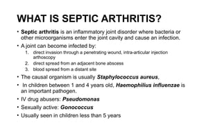 Zaid septic arthritis.pptx treatment and management | PPT
