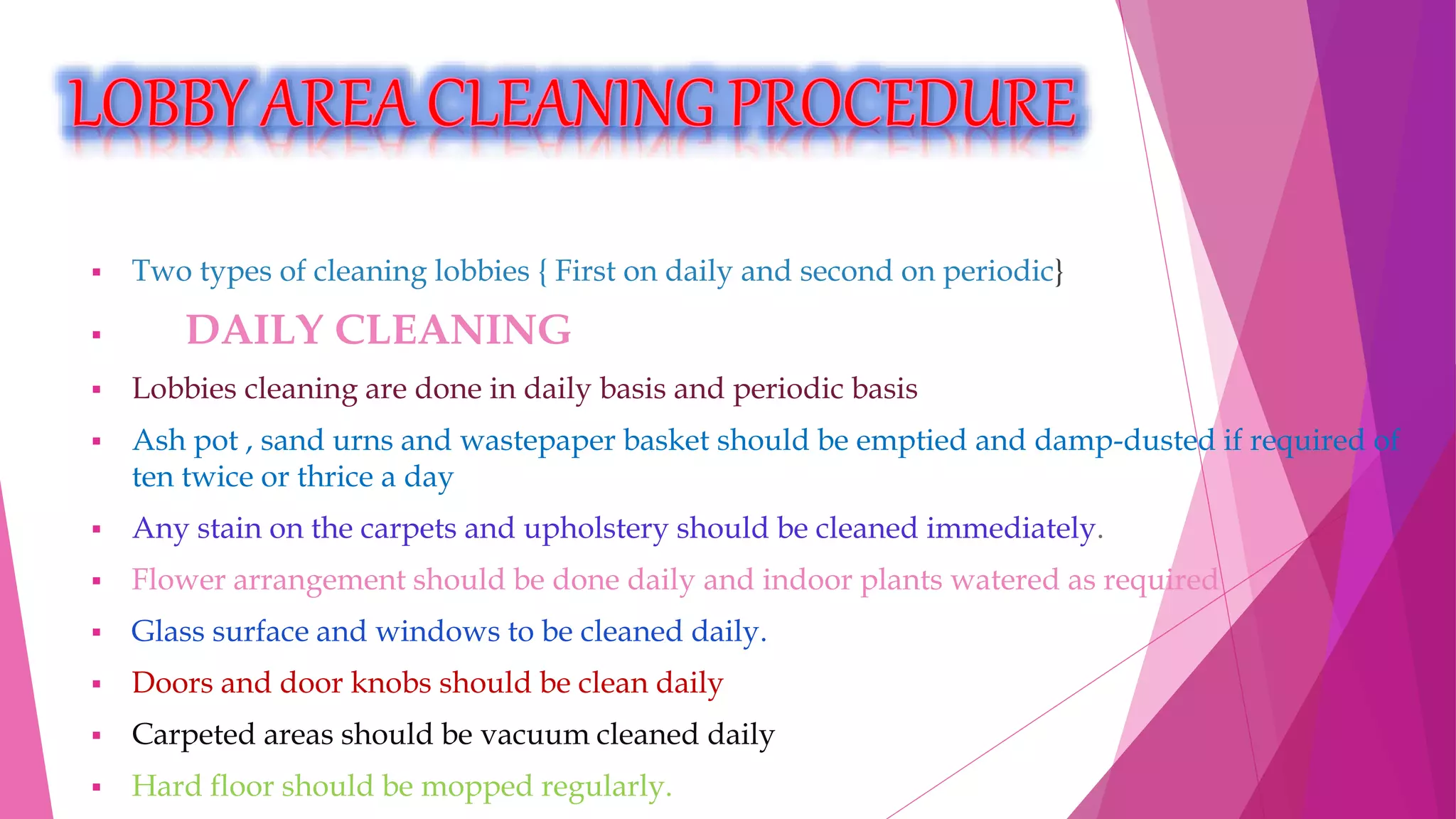 PUBLIC AREA CLEANING | PPTX