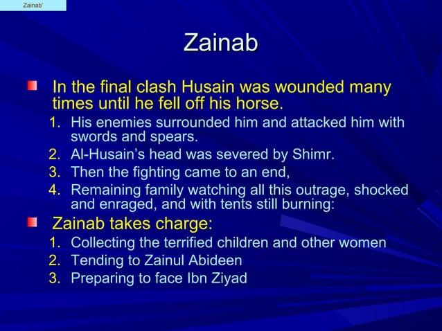 Zainab Daughter of Ali Ibn Abi Talib A.S | PPS