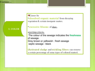 ESTIMATION OF CHARACTERSTICS OF WASTEWATER | PPT