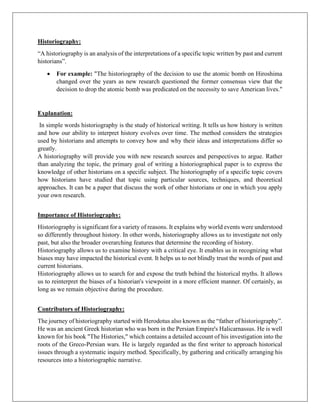 historiography | PDF