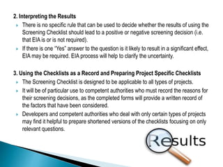 EIA SCREENING presentation | PPTX
