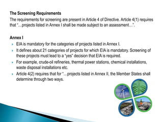 EIA SCREENING presentation | PPTX