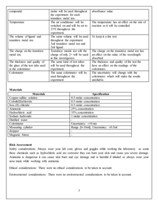 CHEMISTRY INTERNAL ASSESMENT| CHEM IA | PDF