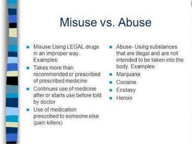 Abuse And Misuse Of Medication