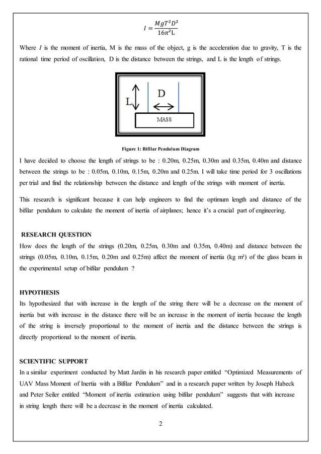 PHYSICS INTERNAL ASSESSMENT IBDP| PHYSICS IA | DOCX