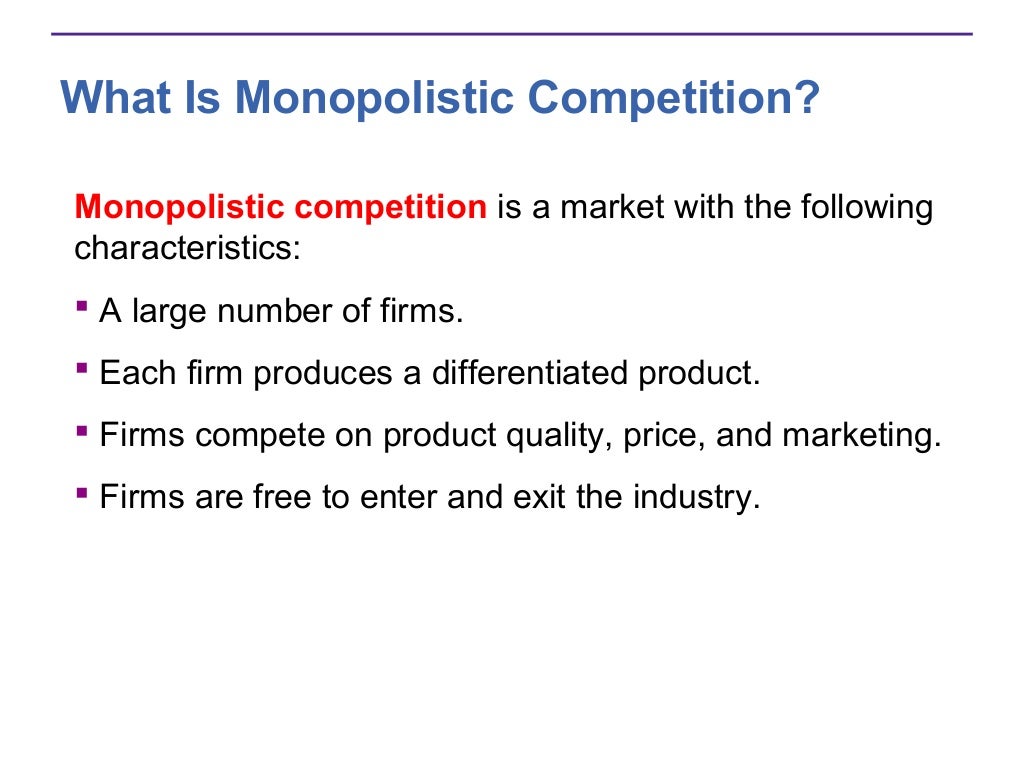 Monopolistic Competition