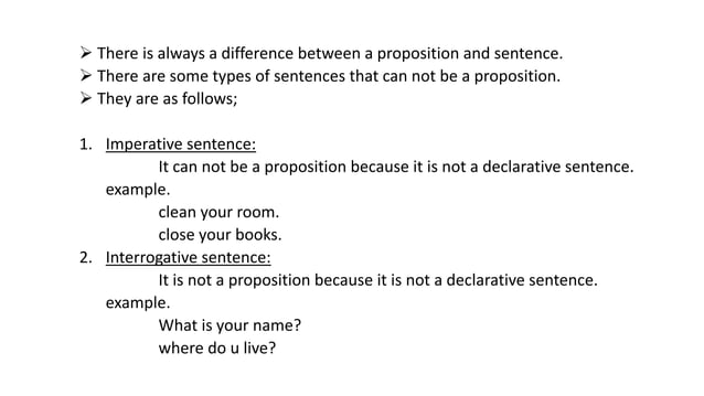 proposition, types and difference between proposition and sentence ...