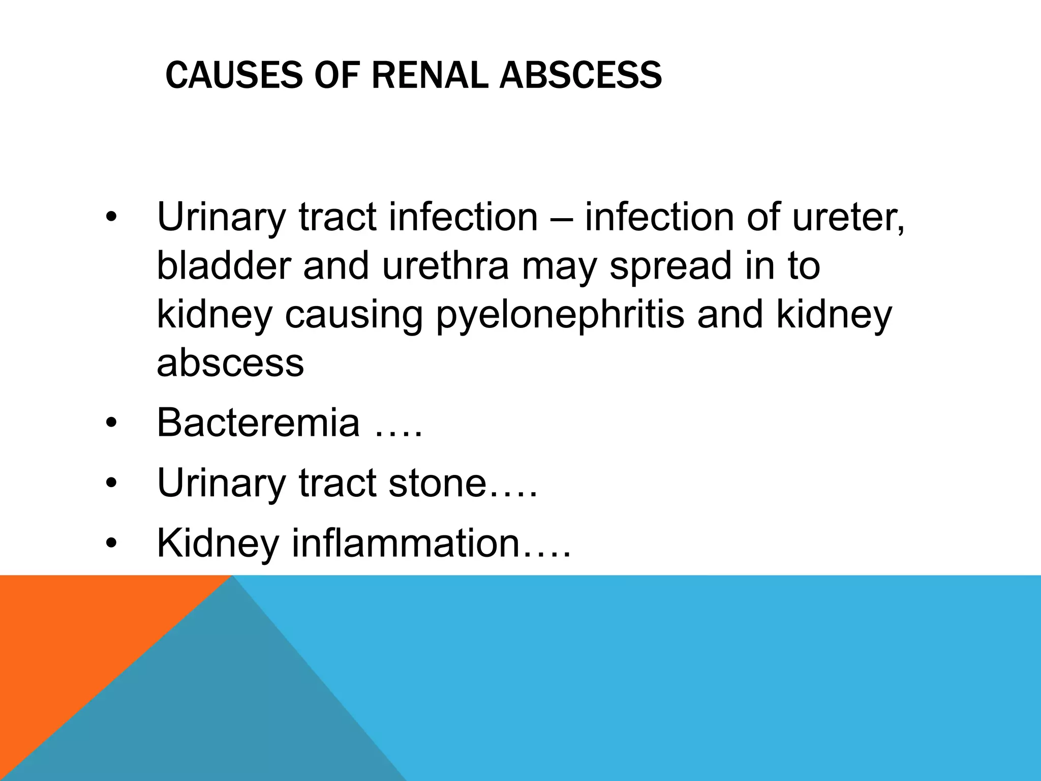renal abscess by waheed | PPTX
