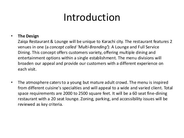 Zaiqa restaurant presentation new business launch