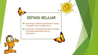 Teori belajar, macam macam cara belajar pptx | PPTX