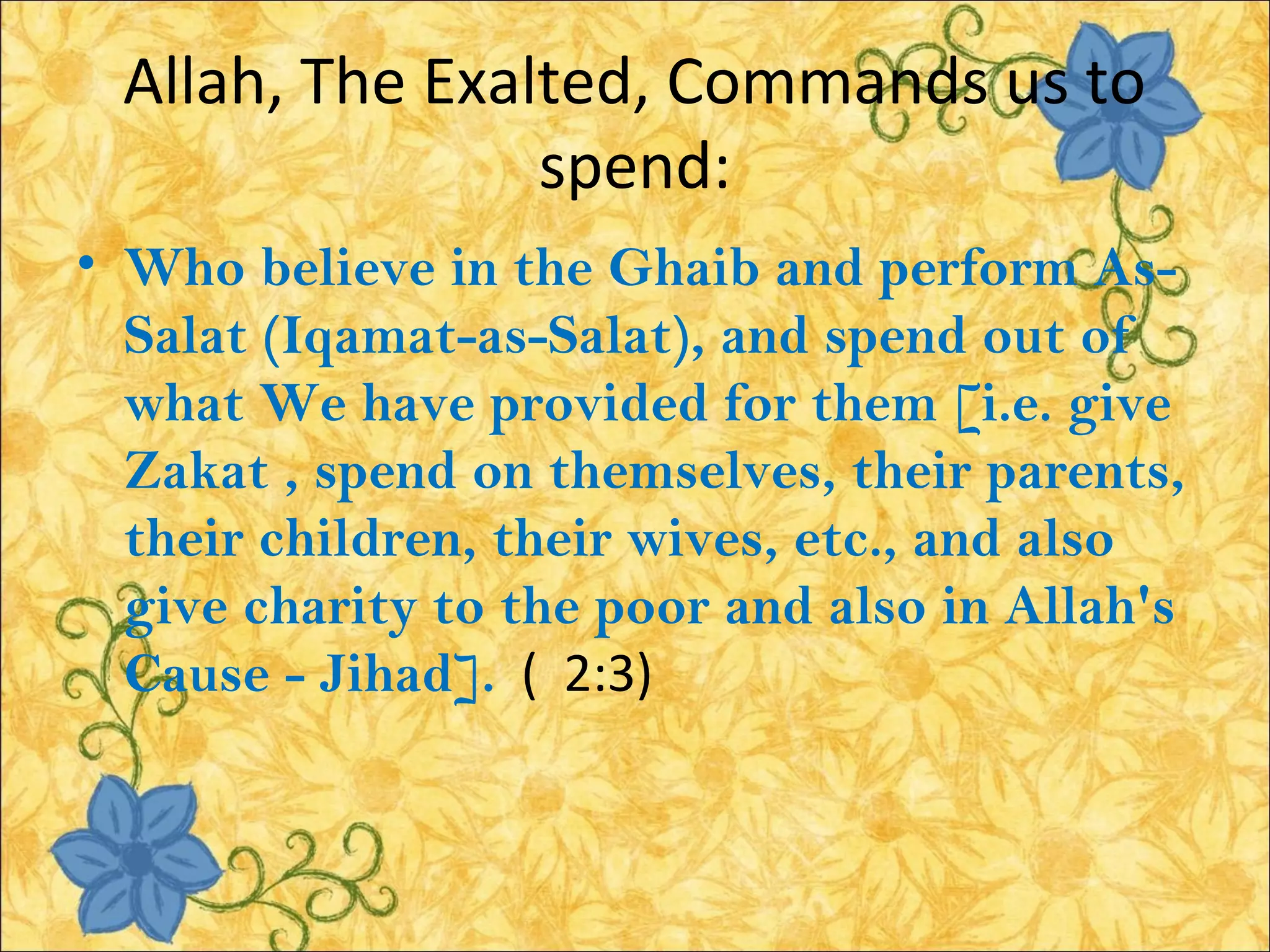 Zakah and sadaqa | PPT