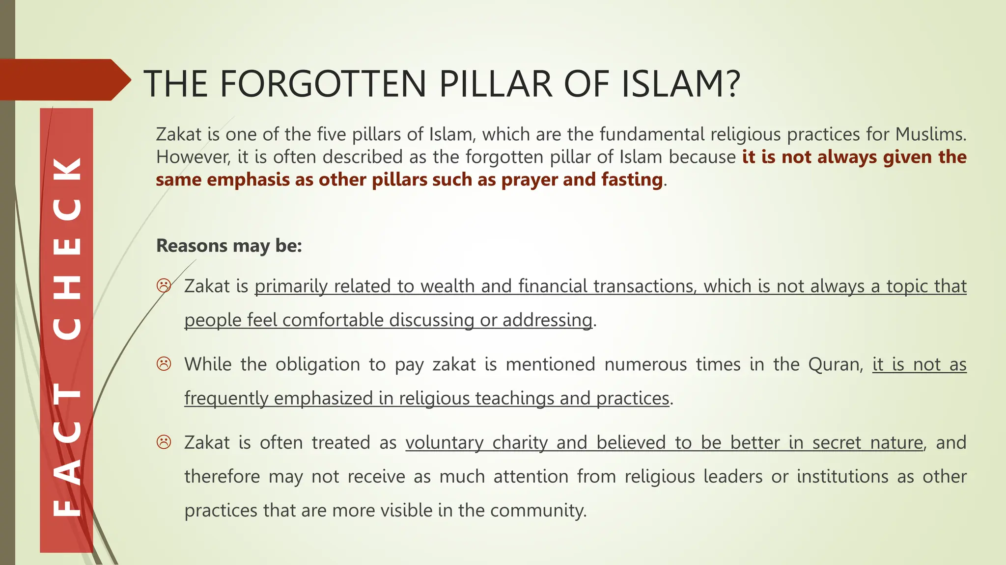 Zakat and it’s Social Benefits - THE FORGOTTEN PILLAR OF ISLAM | PPSX