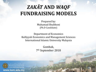 Zakat and waqf fundraising | PPTX