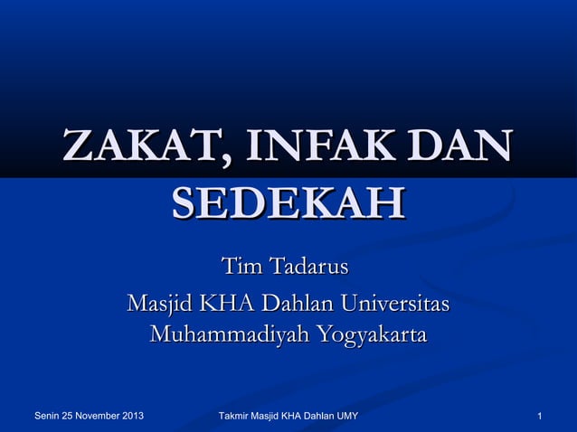 Zakat, infak dan sedekah | PPT