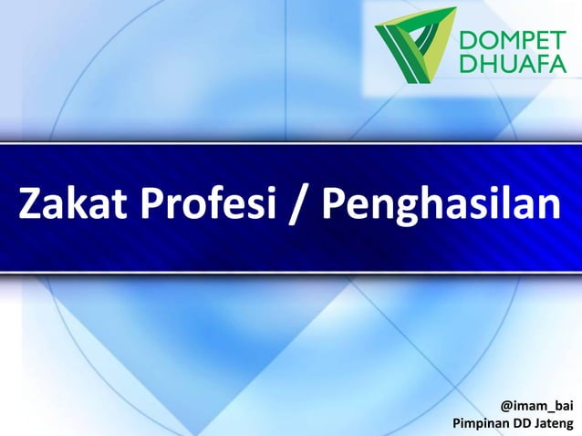 Zakat penghasilan | PDF