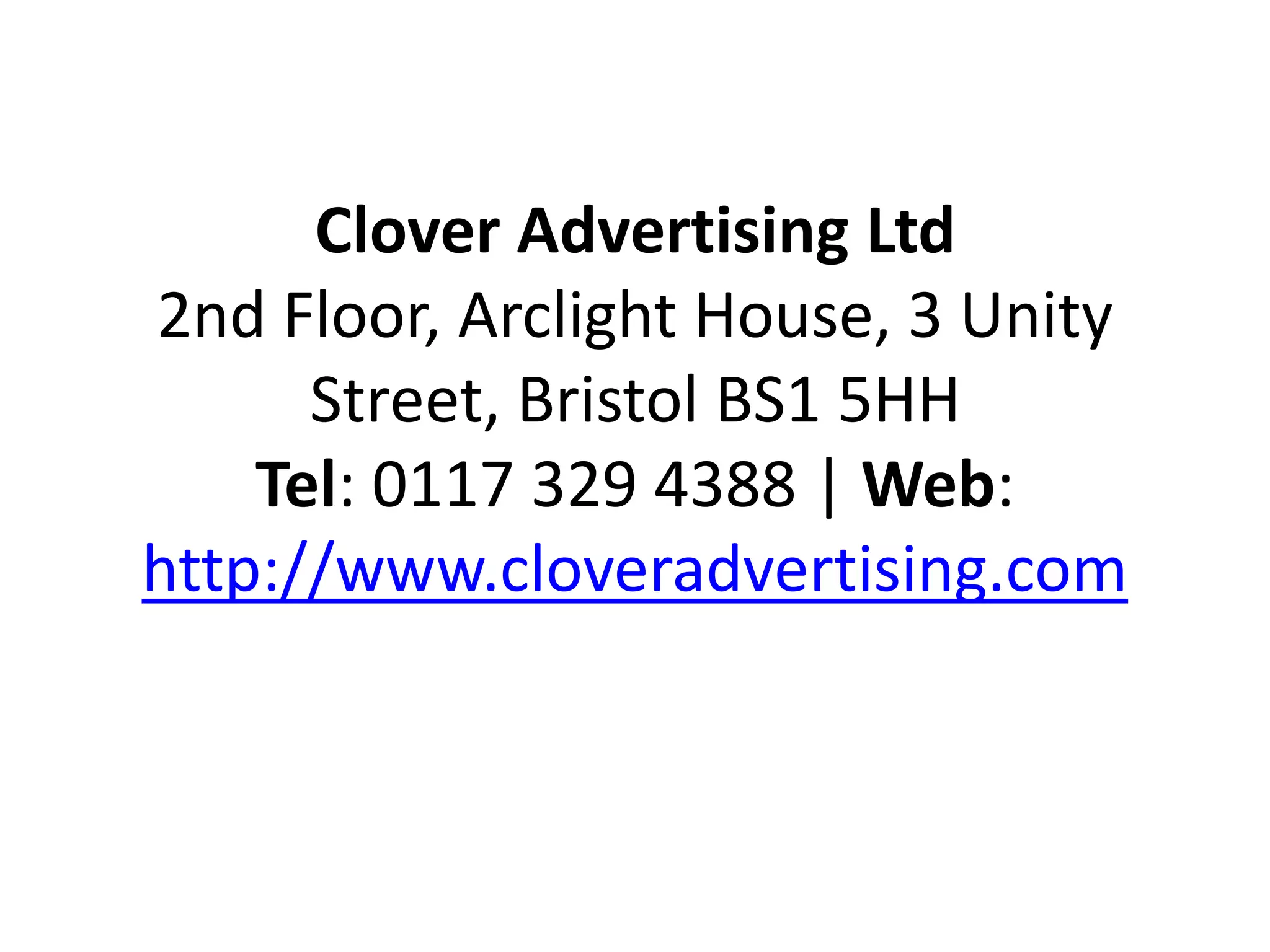 Zak brailey shares the clover advertising experience | PPT
