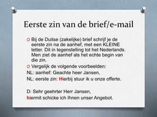 Zakelijk schrijven Duits | PPT