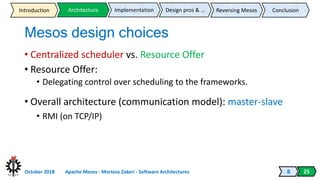 Apache Mesos: Architecture, Design and Code Review | PPTX
