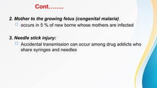 The malaria definition, cause and treatment | PPTX