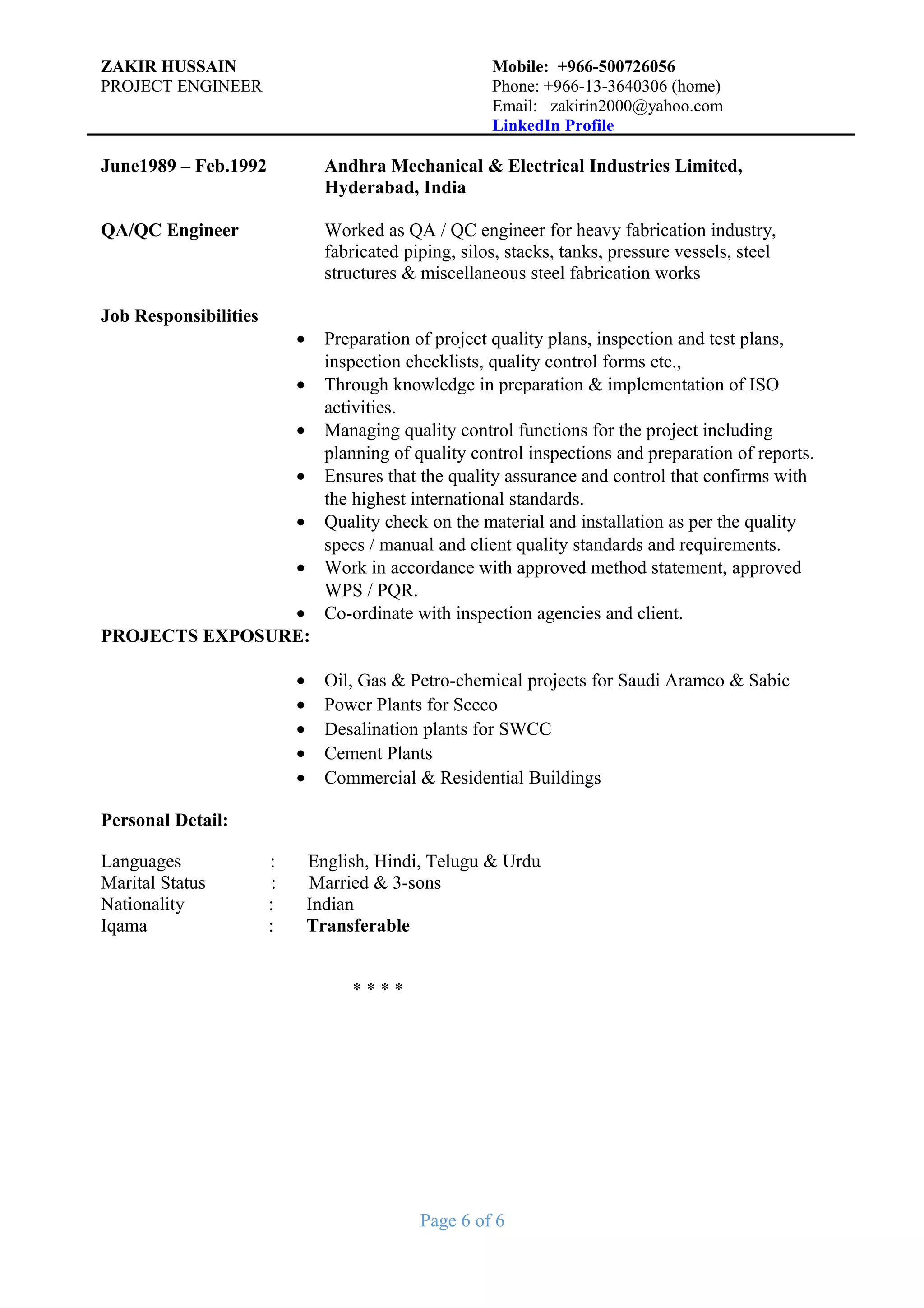 Zakir cv | PDF