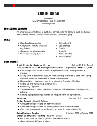 Zakir khan cv | PDF