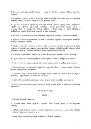 Zakon o koncesijama | PDF
