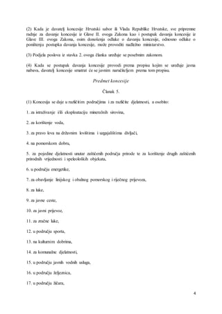 Zakon o koncesijama | PDF