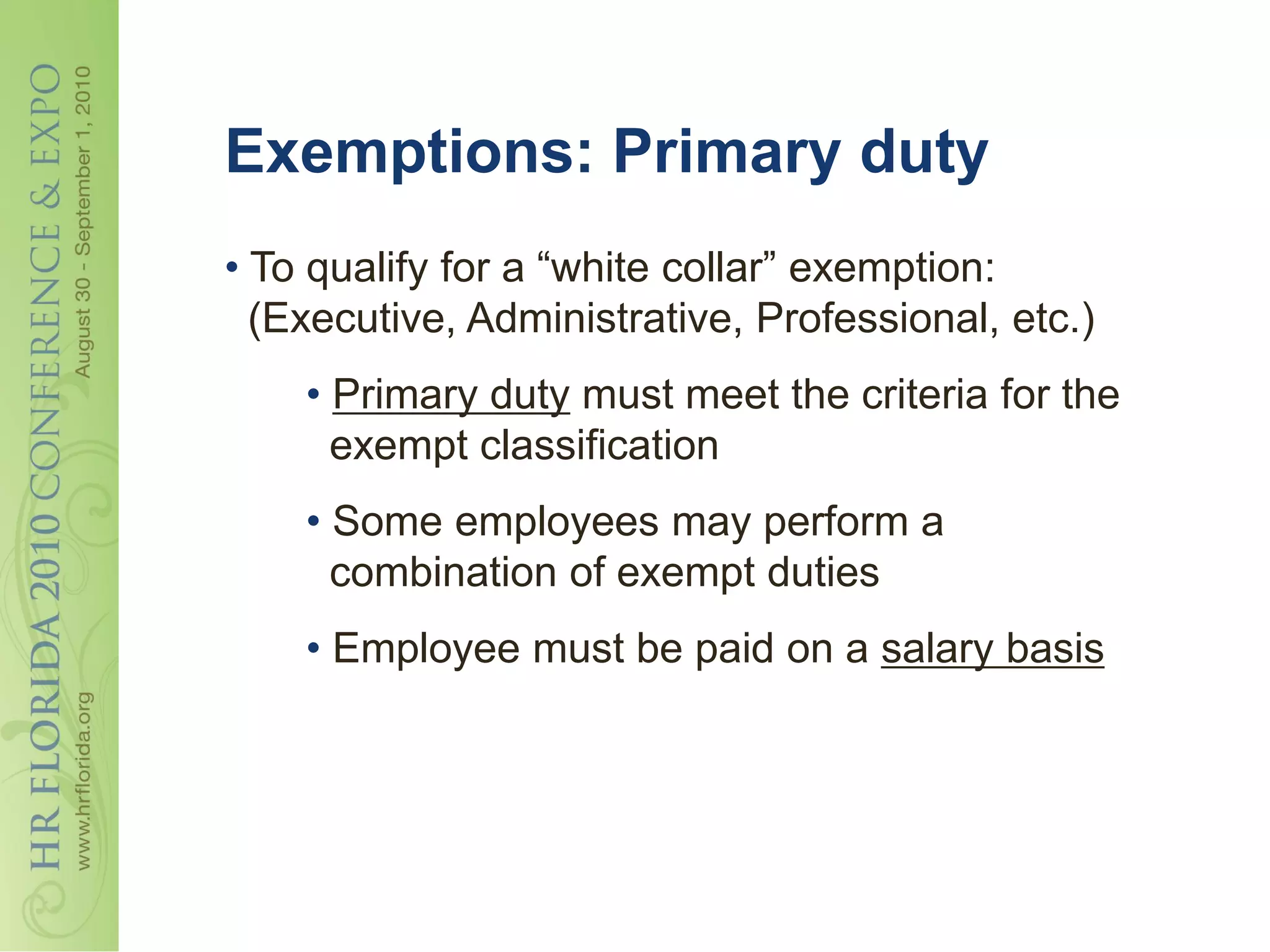 Zalewski - Employee Classification: Defining the Employment ...