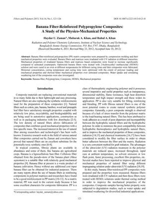 Banana fiber-reinforced polypropylene composites: A study of the ...