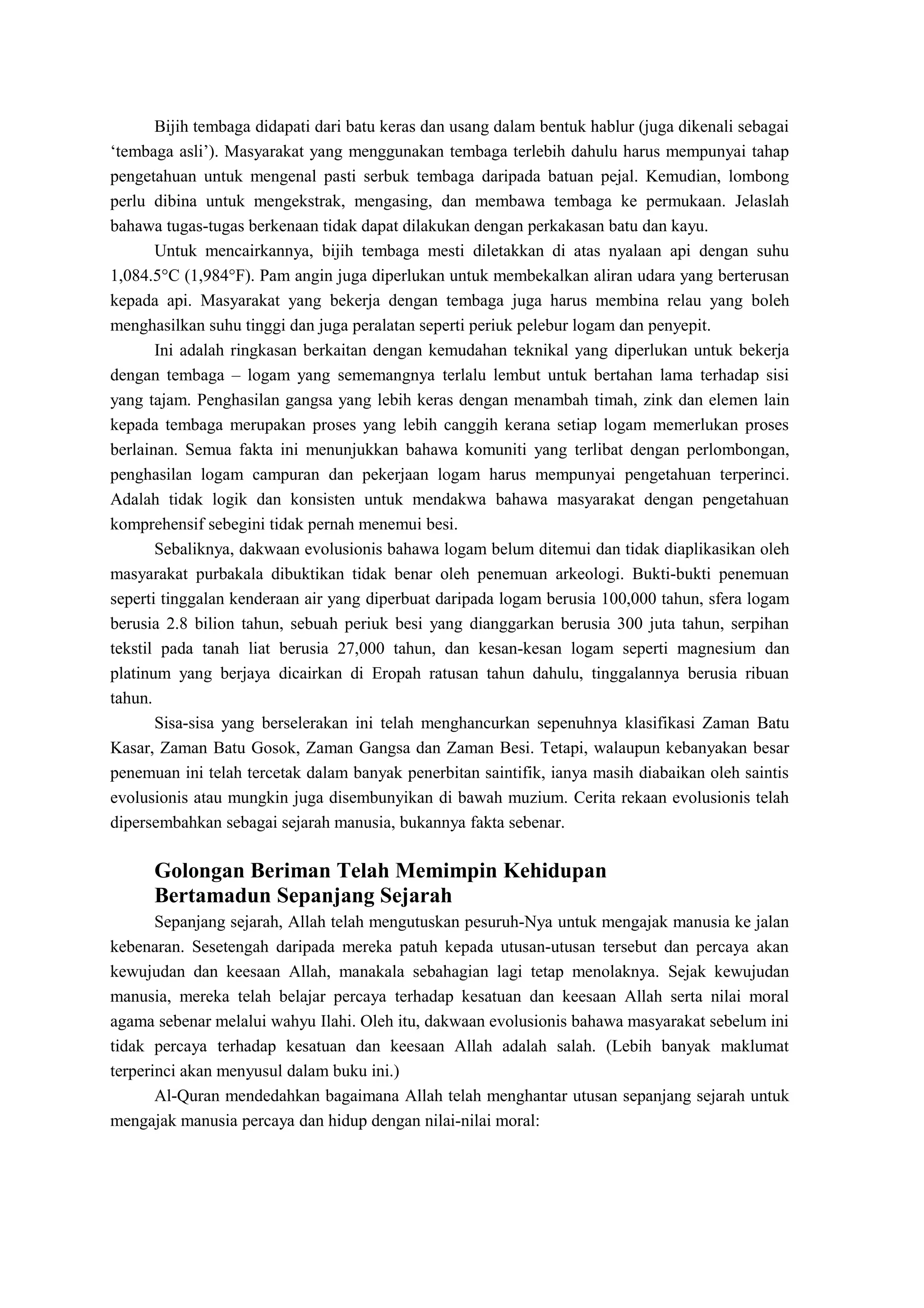 Zaman batu, satu pembohongan sejarah. bahasa melayu | DOC