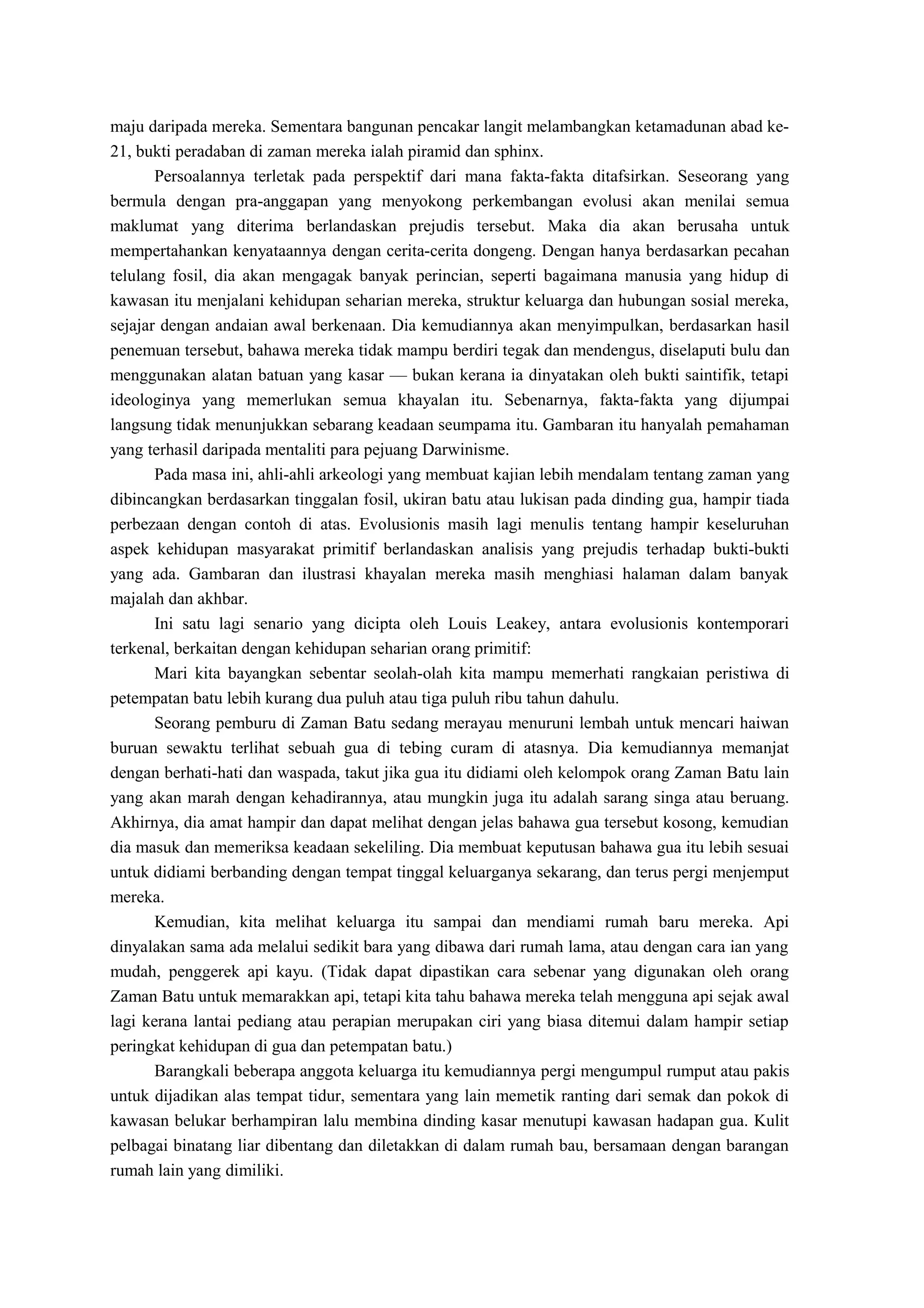 Zaman batu, satu pembohongan sejarah. bahasa melayu | DOC