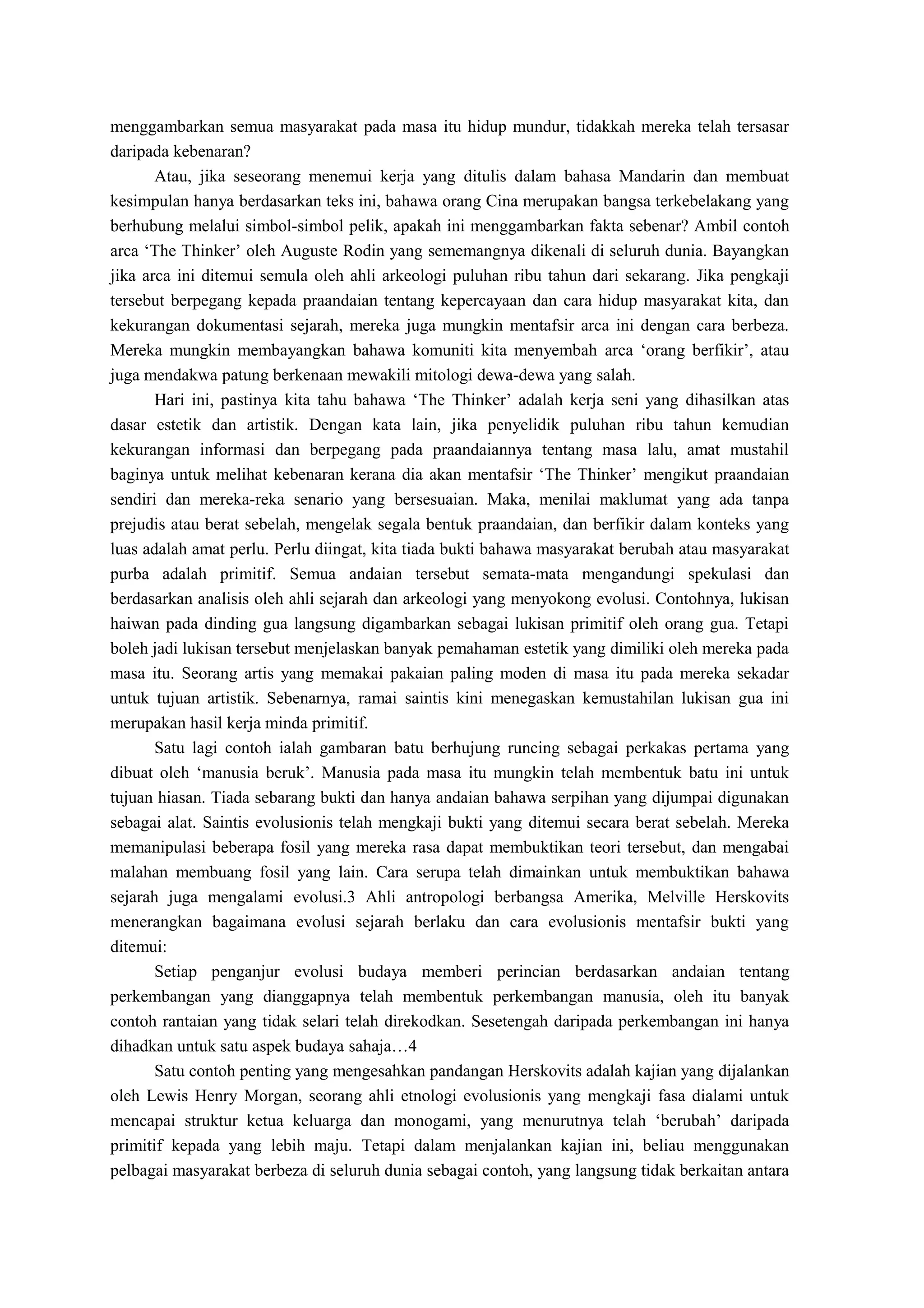 Zaman batu, satu pembohongan sejarah. bahasa melayu | DOC