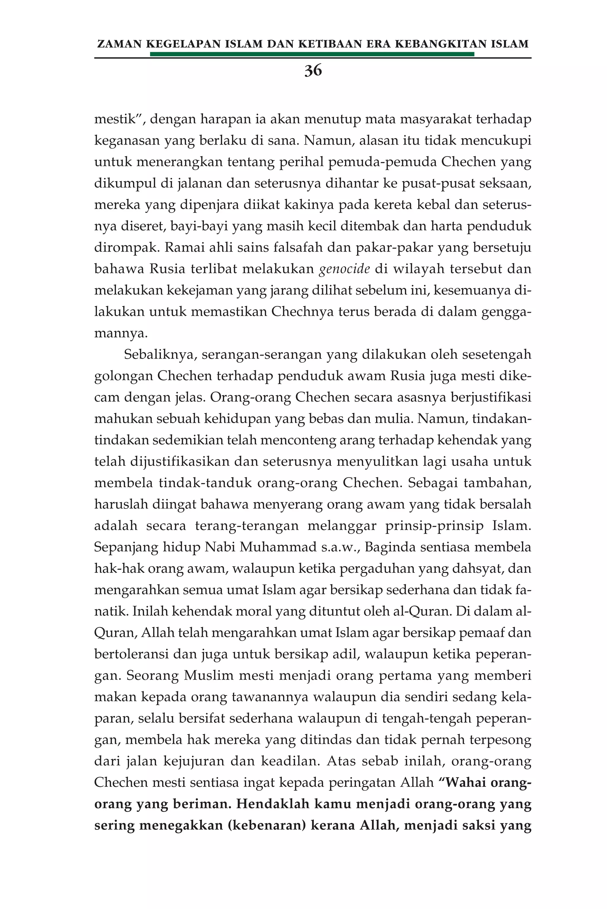 Zaman kegelapan islam dan ketibaan era kebangkitan islam. bahasa melayu ...