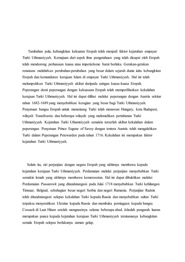 Assignment CTU151-Zaman Kerajaan Uthmaniyyah | DOCX