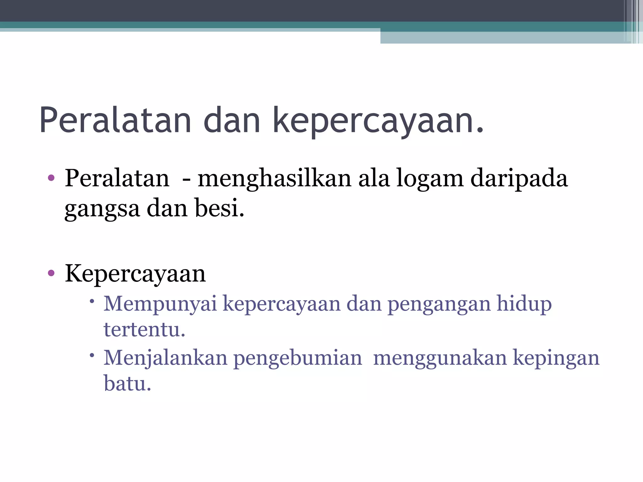 Zaman logam | PPT