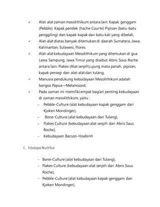 Zaman Mesolithikum | DOCX