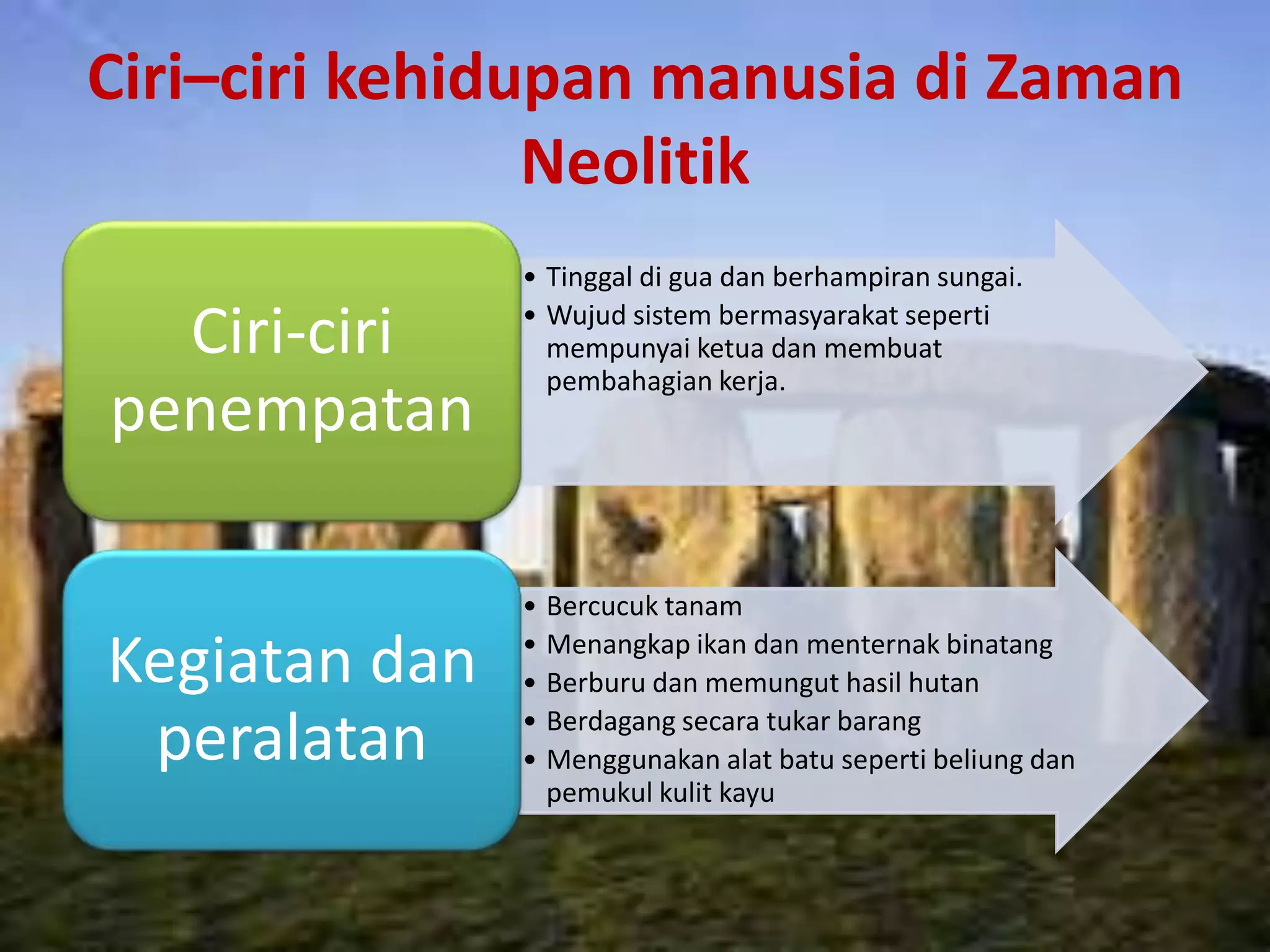 Zaman mesolitik & neolitik | PPTX