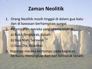 Zaman mesolitik & neolitik | PPTX