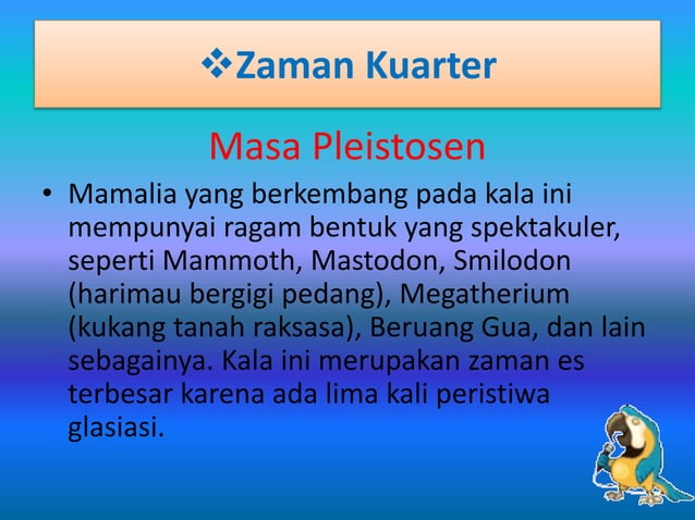 Zaman neozoikum atau kenozoikum | PPTX