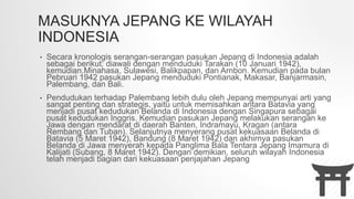 Zaman pendudukan jepang di indonesia | PPTX