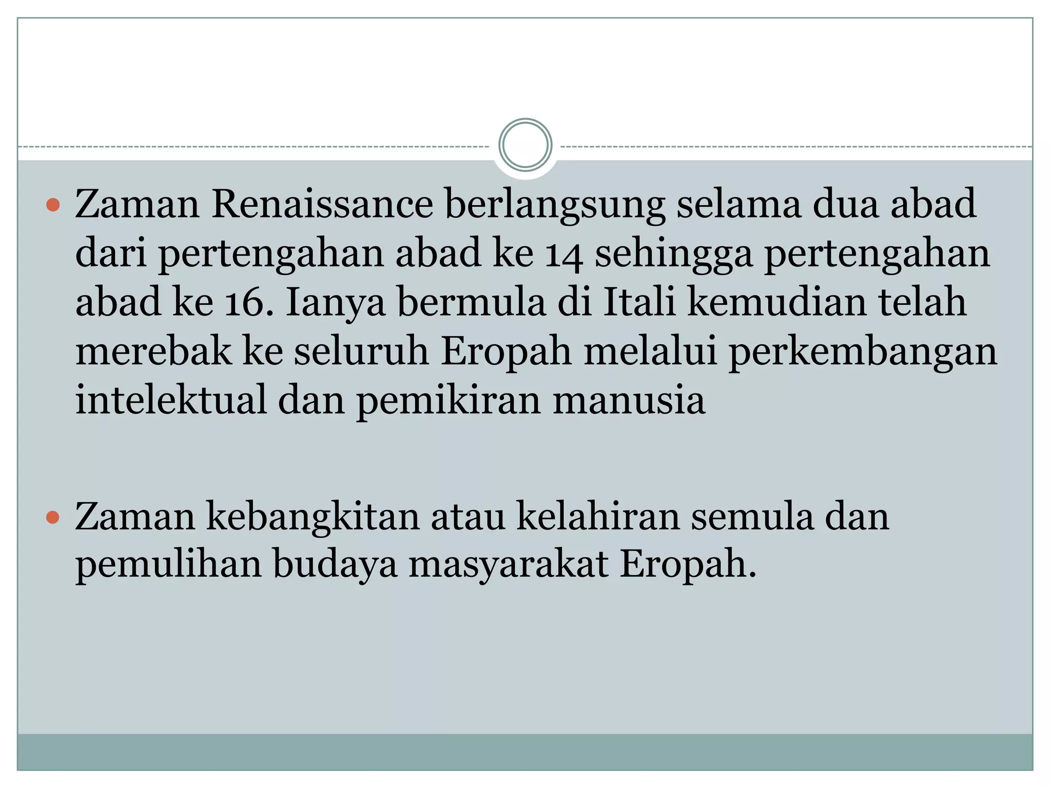 Zaman renaissance | PPTX