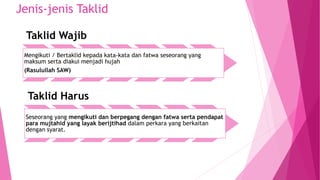 Sejarah Perundangan Islam :Zaman taklid dan jumud | PPTX