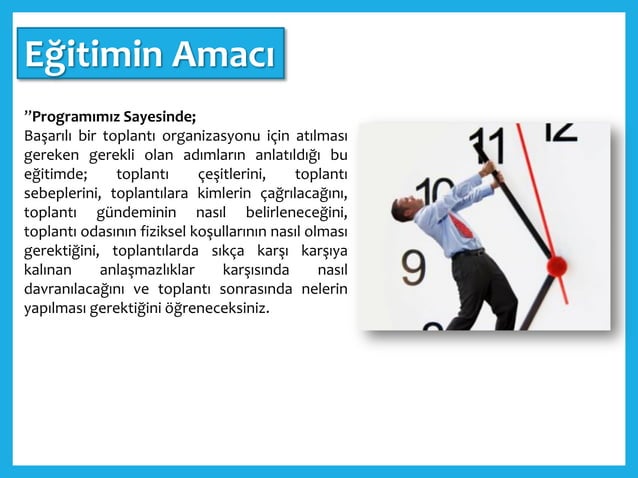 Zaman ve Toplantı Yönetimi E-Eğitimi | PPT