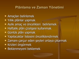 Zaman Yönetimi | PPT
